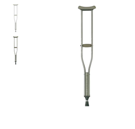 MULETAS DE ALUMINIO AJUSTABLES REFORZADAS MEDIANA REACTIV | MC PHARMA CARE
